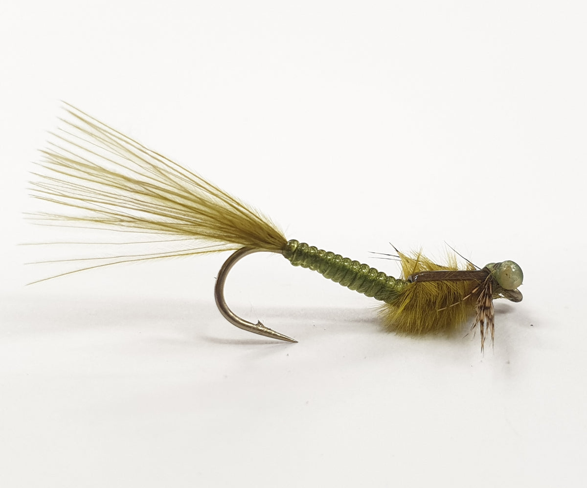 Manic Tackle - Swimming Damsel Nymph - Dark Olive – High Country Outfitters